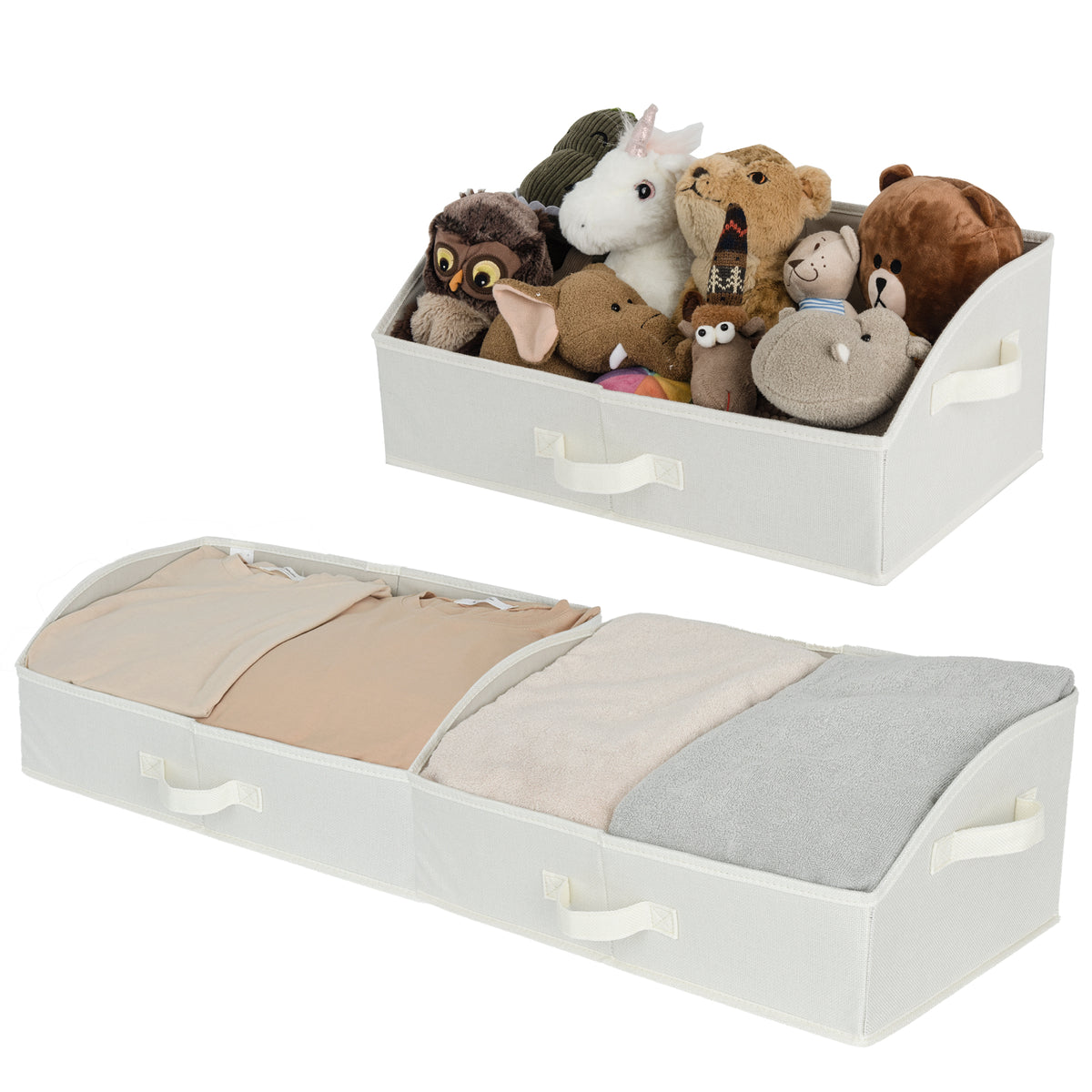 Trapezoid Storage Bins with Handles – Closet Organizer 3-Pack – GRANNY SAYS